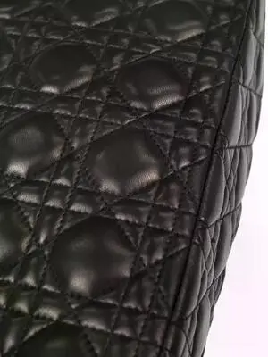 Dior Lady Cannage Lambskin Tote Bag - Black