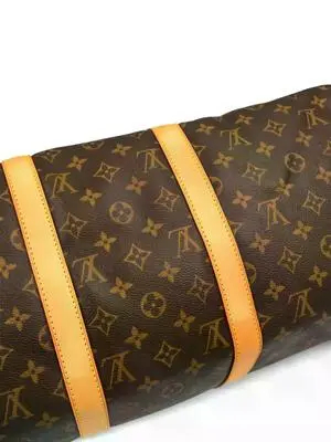LOUIS VUITTON 2003 Monogram Keepall Bandouliere 50 Luggage Bag - Brown