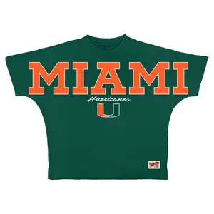 PRESSBOX Miami Hurricanes Flannigan Oversized T-shirt - Green