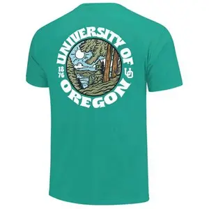 IMAGE ONE Oregon Ducks Comfort Colors Thick Lined Landscape T-shirt