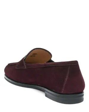 Santoni Suede Carla Loafers - Red
