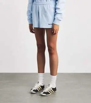 SPORTY & RICH Cotton Serif Sweat Shorts