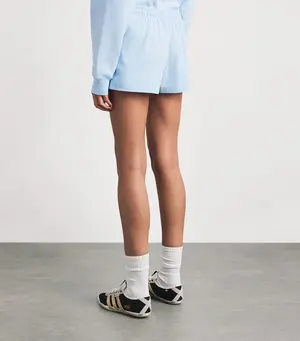 SPORTY & RICH Cotton Serif Sweat Shorts
