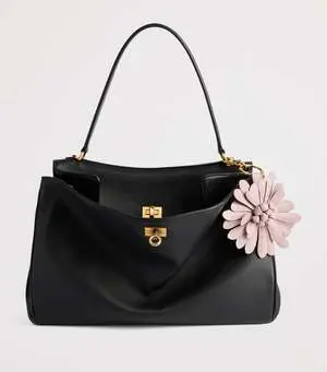 Balenciaga Leather Flower Keychain