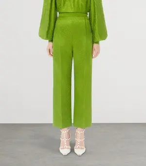 Valentino Garavani Linen-silk Pleated Trousers