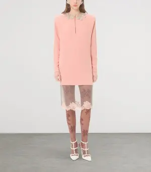 Valentino Garavani Silk Bow-embellished Mini Dress