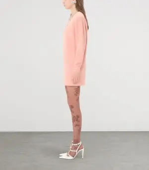 Valentino Garavani Silk Bow-embellished Mini Dress