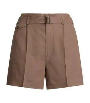 Ralph Lauren Tailored Linen Shorts - Beige