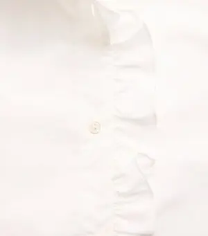 Claudie Pierlot Cotton Poplin Ruffle Blouse
