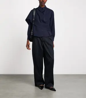 Claudie Pierlot Wool-blend Shawl Shirt
