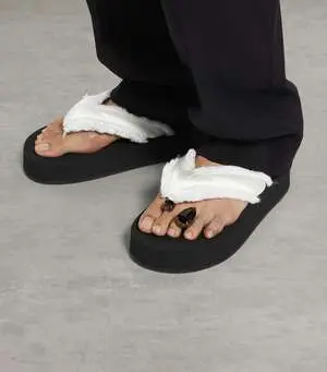 Balenciaga Fringed Jet Lag Flip Flops