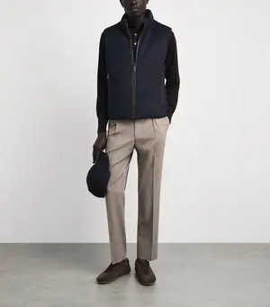 MOORER Virgin Wool-cashmere Reversible Falieri Gilet