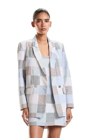 Cynthia Rowley Seersucker Blazer