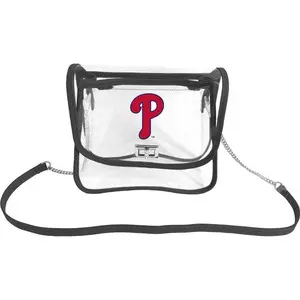 LOGO BRANDS Philadelphia Phillies Sideline Clear Purse - Red
