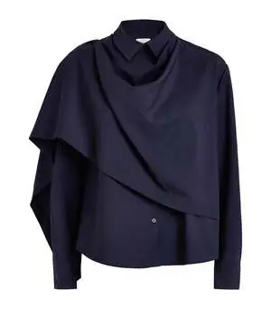 Claudie Pierlot Wool-blend Shawl Shirt