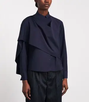 Claudie Pierlot Wool-blend Shawl Shirt
