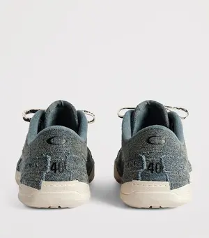 Balenciaga Hamptons" Distressed Denim Lace-up Sneakers