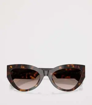 Dolce & Gabbana Tortoiseshell Cat-eye Sunglasses - Brown