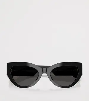 Dolce & Gabbana Cat Eye Sunglasses With Gold Heart Embellishments