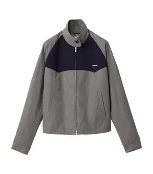 Miu Miu Cotton Gingham Check Zip-up Jacket