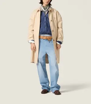 Miu Miu Cotton Gabardine Trench Coat