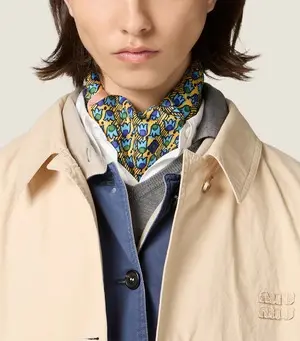 Miu Miu Cotton Gabardine Trench Coat