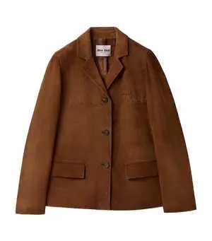 Miu Miu Suede Tailored Jacket