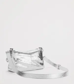 Balenciaga Mini Le City Moto Shoulder Bag - Silver