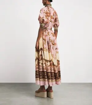 Zimmermann Silk Aster Billow Midi Dress