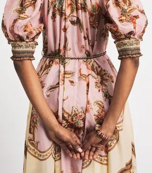 Zimmermann Silk Aster Billow Midi Dress