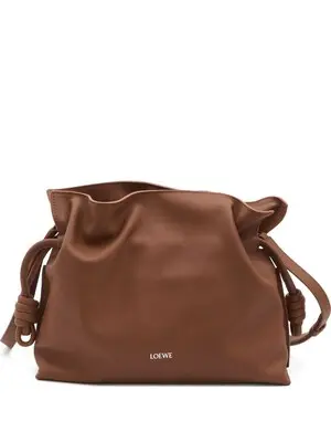 Loewe Flamenco Medium Leather Clutch - Brown