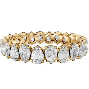 AYA FINE JEWELRY 1.92 Ctw Pear Cut Diamond Eternity Band In 10k Gold - Yellow