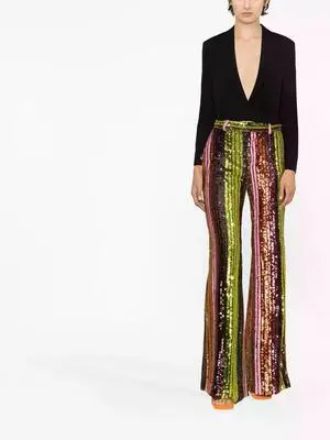 Dsquared2 Striped Sequin Flared Trousers