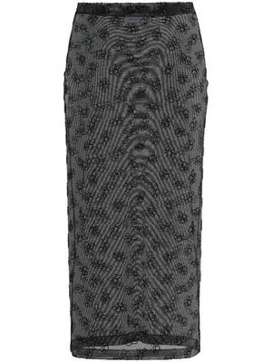 MARGHERITA MACCAPANI Embroidered Semi-sheer Overskirt