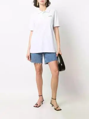 DIESEL® Cotton Logo Print Polo Shirt