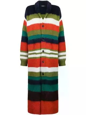 Dsquared2 Striped Knitted Maxi Dress