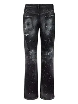 Dsquared2 Distressed Straight-leg Jeans - Black