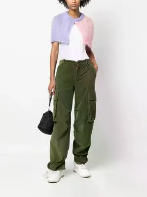 Dsquared2 Pointelle-knit Brushed Wool Top