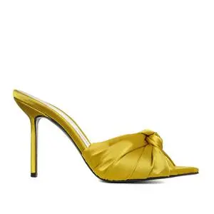 GINISSIMA Sofia Satin Clogs, -lime Premium Collection - Yellow
