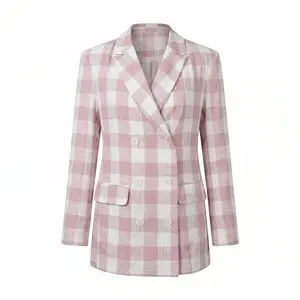 LILY AND LIONEL Zena Double Breasted Check Jacket