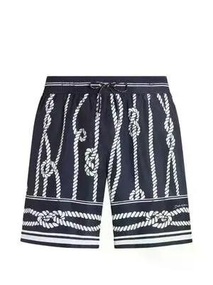 Dolce & Gabbana Printed Swim Boxer Shorts - Blue