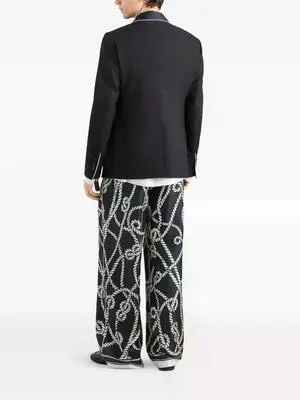 Dolce & Gabbana Martini Light Single-breasted Wool Twill Jacket - Blue