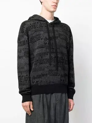 Dsquared2 Intarsia-knit Drawstring Hoodie