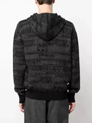 Dsquared2 Intarsia-knit Drawstring Hoodie