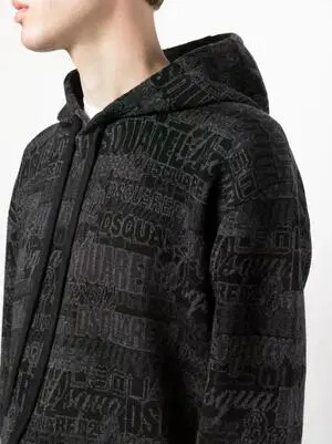 Dsquared2 Intarsia-knit Drawstring Hoodie