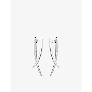 SHAUN LEANE Sabre Crossover Sterling Earrings - Silver