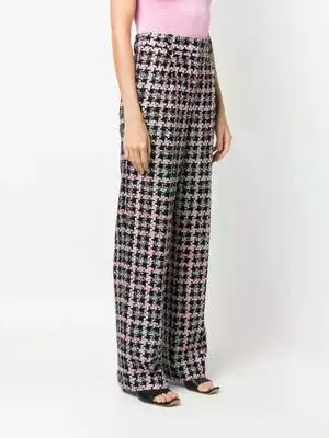 MSGM High-waisted Tweed Trousers