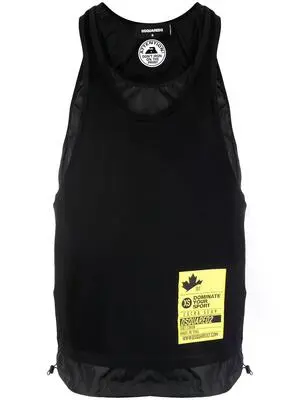 Dsquared2 Layered Logo-patch Tank Top