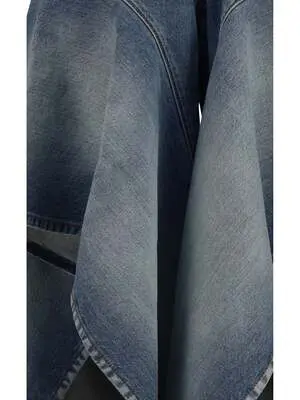 Alaïa Faded Ruffled Jeans