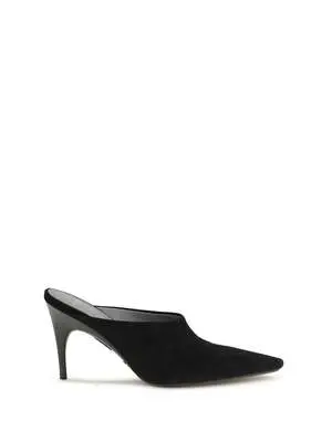 Balenciaga Duchesse Suede Mule - Black